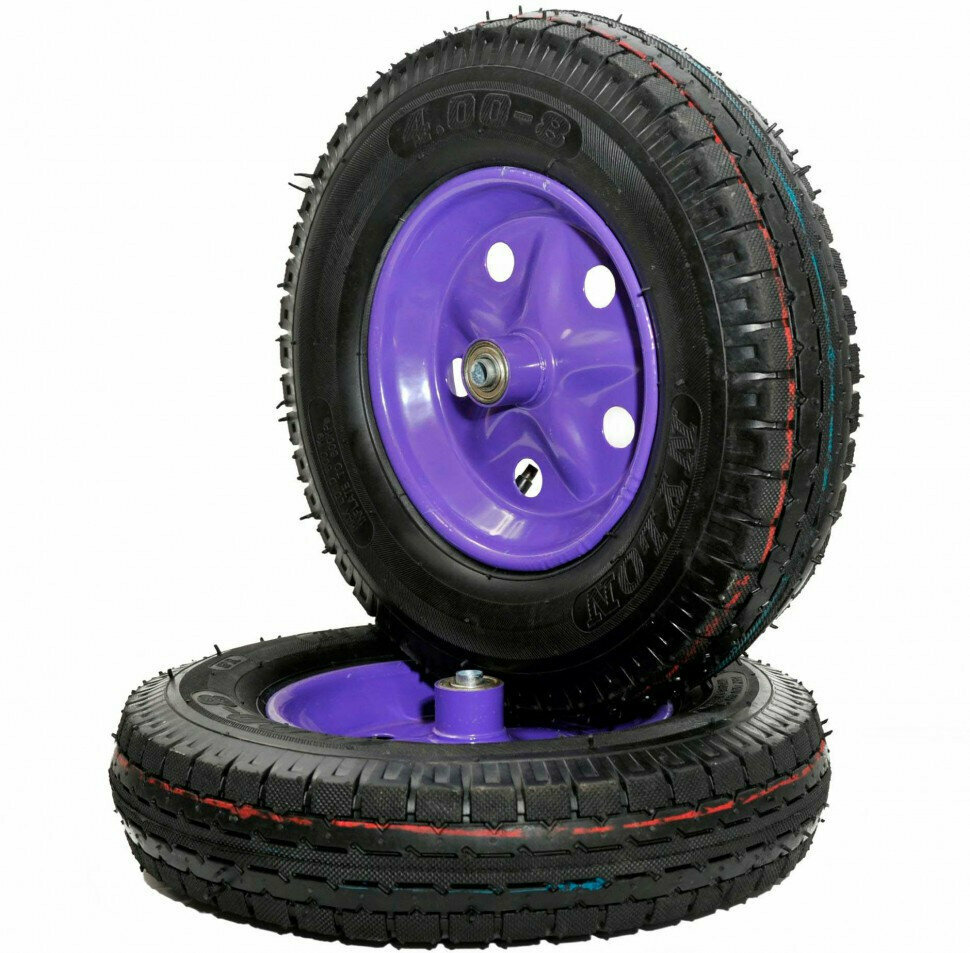 Колесо нейлон NL-3112 МП 16"*4.00-8/12мм фиолетовое