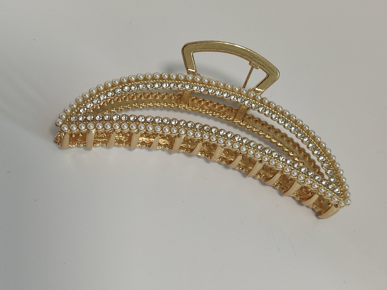 Заколка краб для волос "Жемчужный"