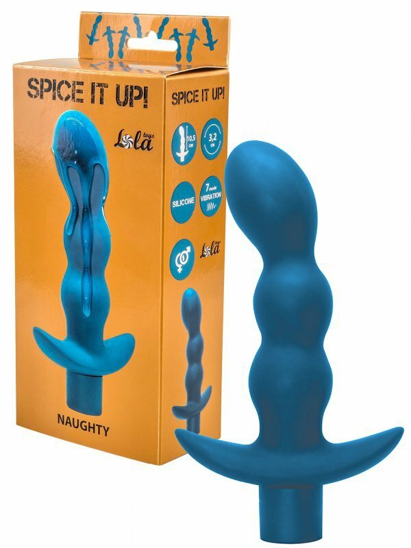 Анальный вибромассажёр Lola Toys Naughty, бирюзовый