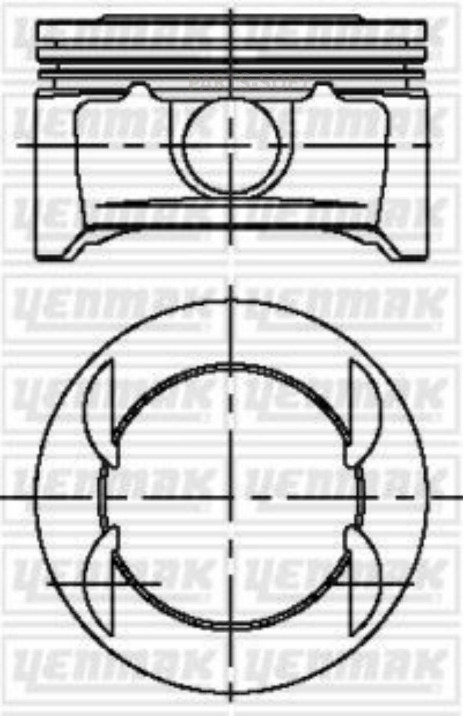 Поршень в сборе! поршень+кольца d73.4 STD Opel Agila/Corsa 1.2 XEP 98> YENMAK арт. 3104222000