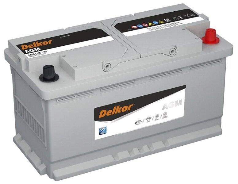 Аккумулятор DELKOR AGM LN5 6СТ-95 АЧ обр. 353x175x190