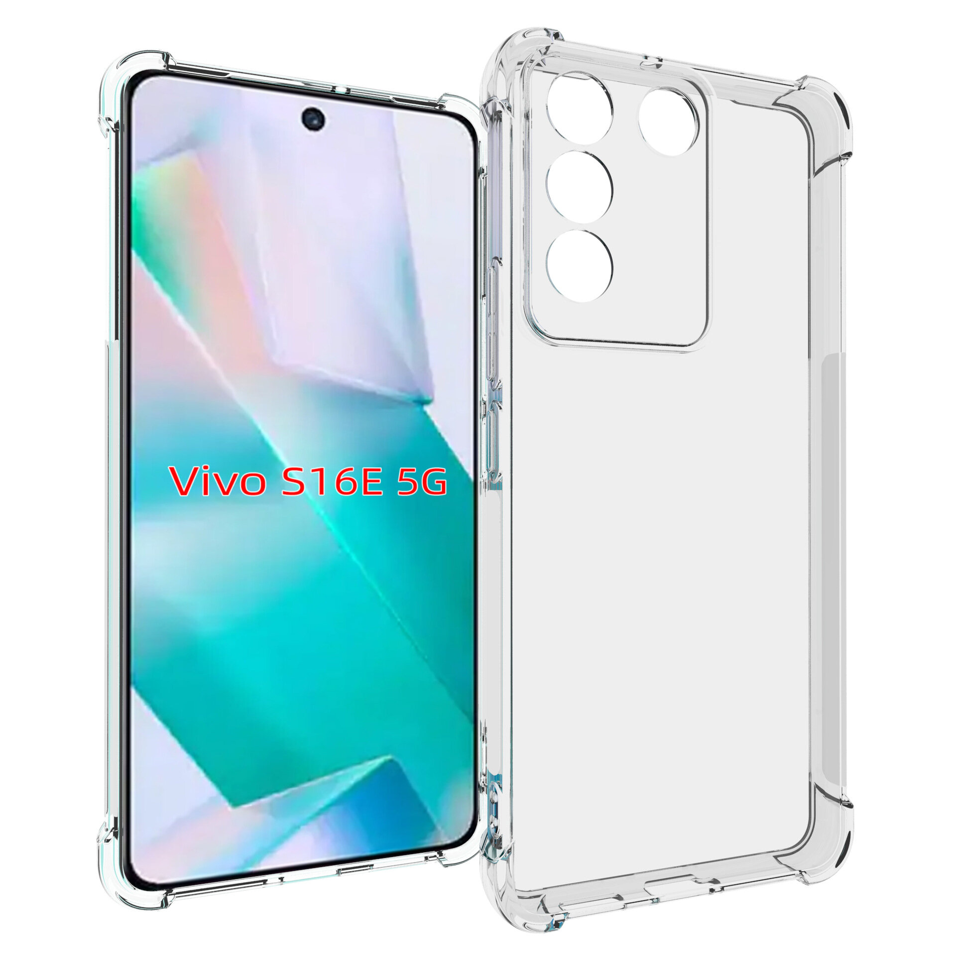 Чехол задняя-панель-накладка-бампер MyPads Tocco для Vivo S16e / V27e с усиленной защитой углов противоударный прозрачный