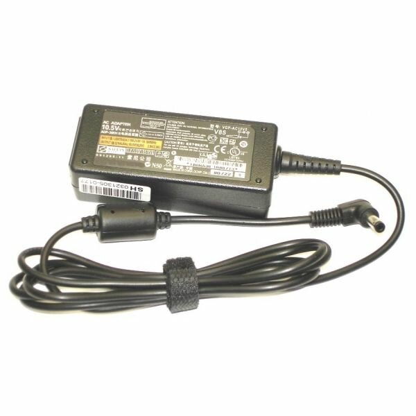 Блок питания (сетевой адаптер) для ноутбуков Sony Vaio 10.5V 2.9A 30W 4.8x1.7 мм черный, с сетевым кабелем