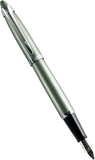 Waterman S0118381 Перьевая ручка waterman ici et la, silver mist ct (перо f)
