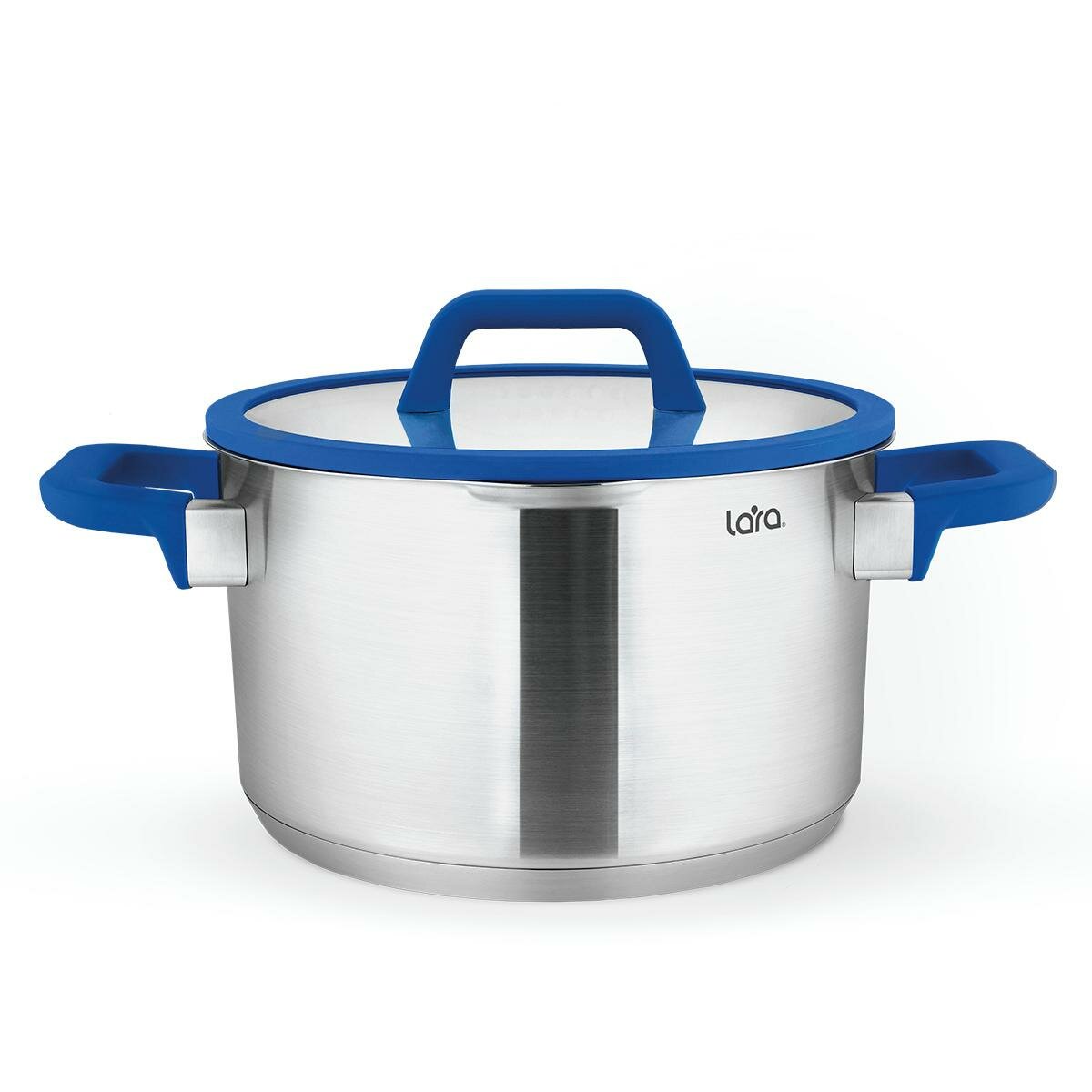 Кастрюля LARA Сапфир нерж (LR02-793) (4,9 литра, 22см)
