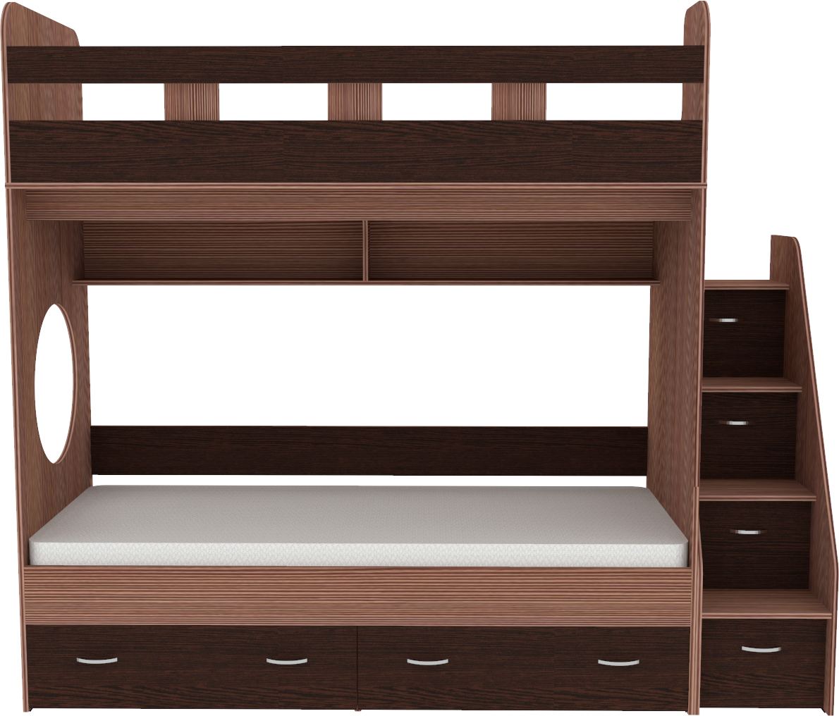 Двухъярусная кровать Юниор 1 80x160 Бодего Темный Венге