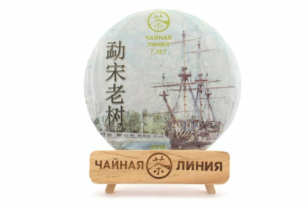 Шэн пуэр 2018 г. «Мэнсун лаошу» марки «Чайная Линия» 357 г.