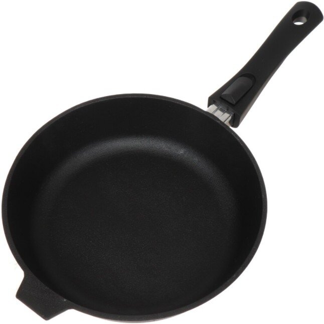 Сковорода Камская Посуда чугунная со съемной бакелитовой ручкой, диаметр 26см