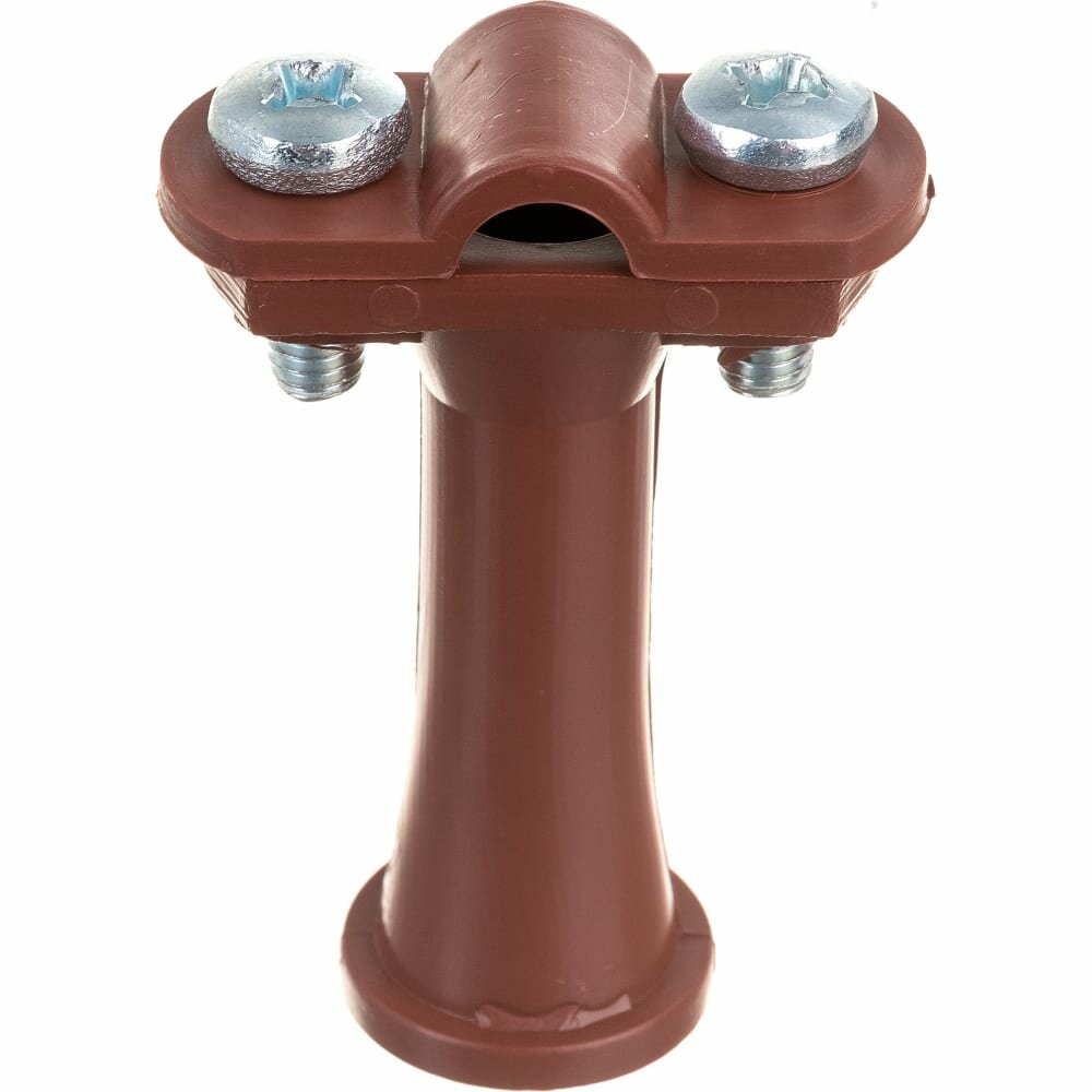 Держатель круглого проводника EZETEK 6-10мм коричневый, высота 59мм, пластик 91103