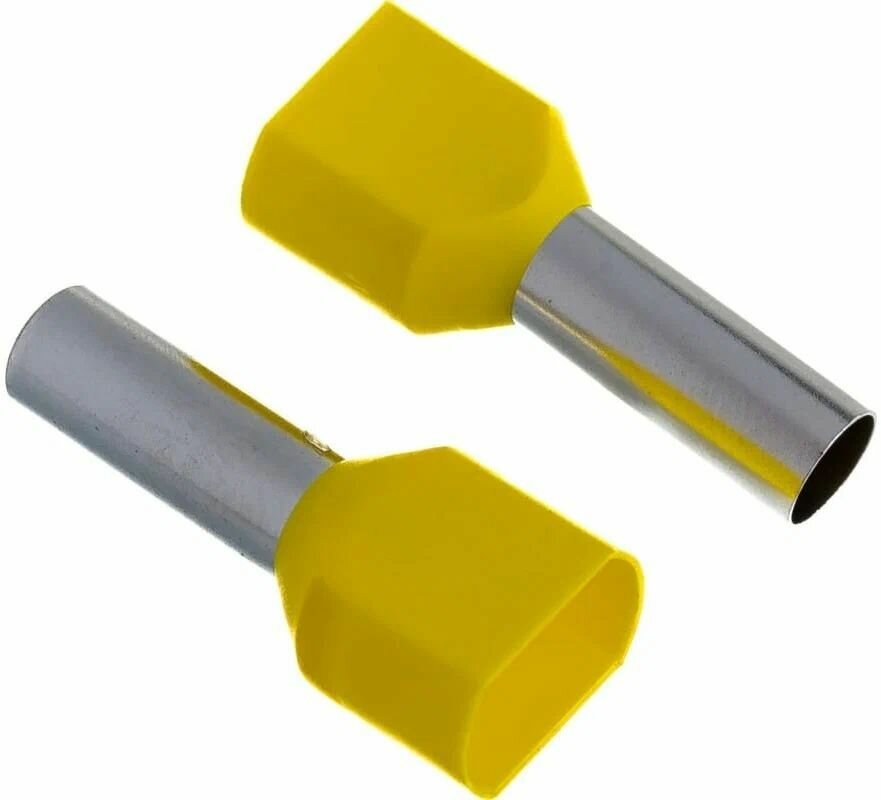 Наконечник штыревой втулочный изолированный НШВИ 2х6 мм2, (упак. 100 шт) КВТ