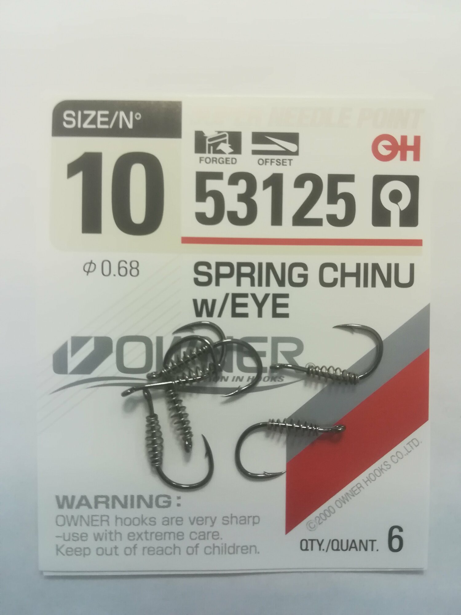 Крючок OWNER spring chinu w/eve №10