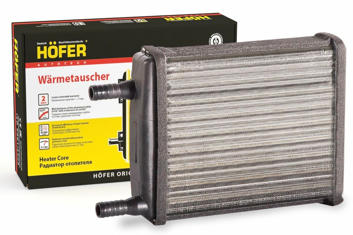 Радиатор отопителя ГАЗ 3302, 2217 ф16мм (2-х рядн. алюм.) ОЕМ 3302-8101060 HOFER арт. HF 730 231