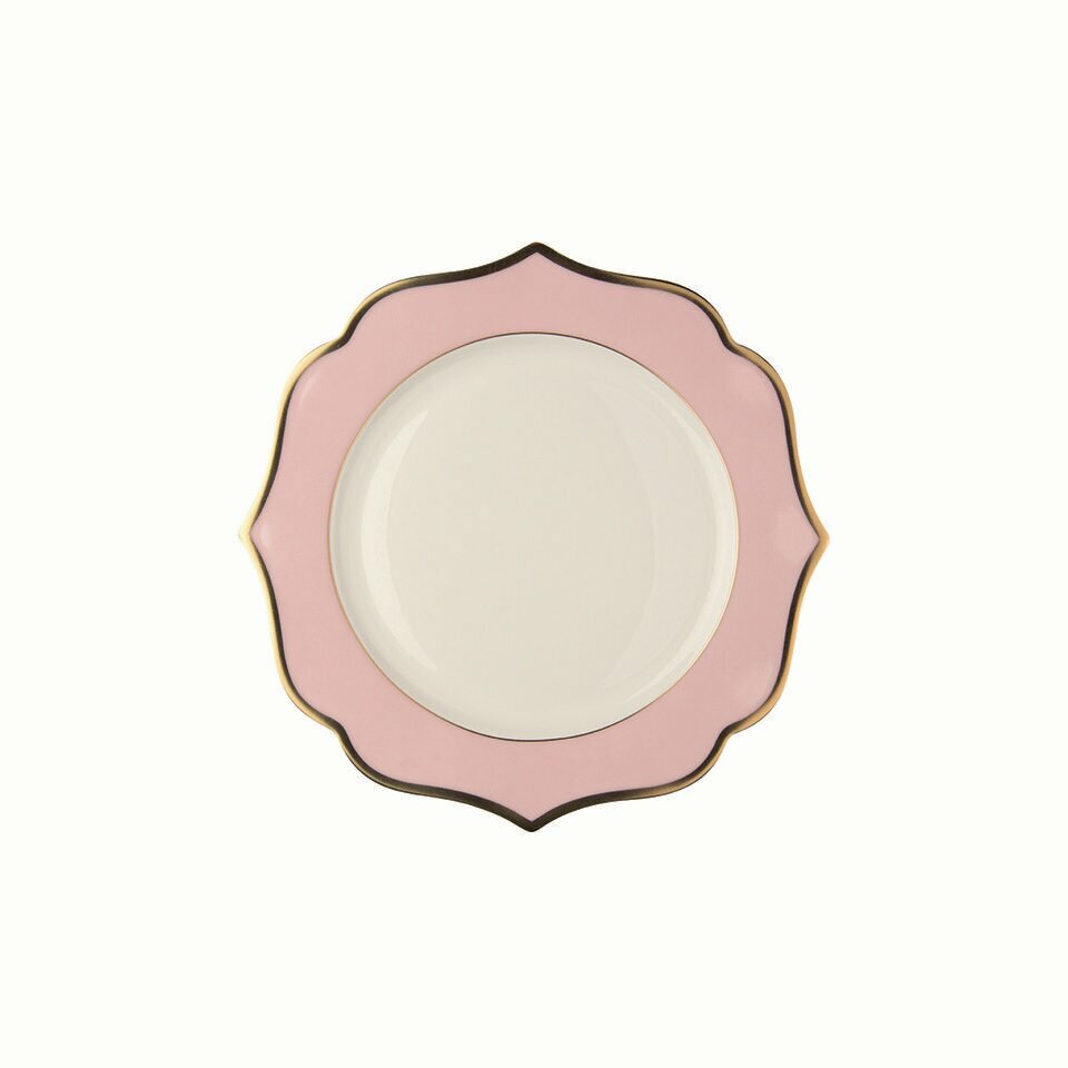 Тарелка LE COQ Ionica, 20 см, костяной фарфор, бело-розовая (LION005RS002200)
