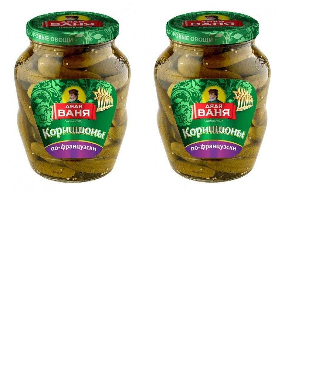 Огурцы "Дядя Ваня" корнишоны консервированные по-французски 680 г 2 шт