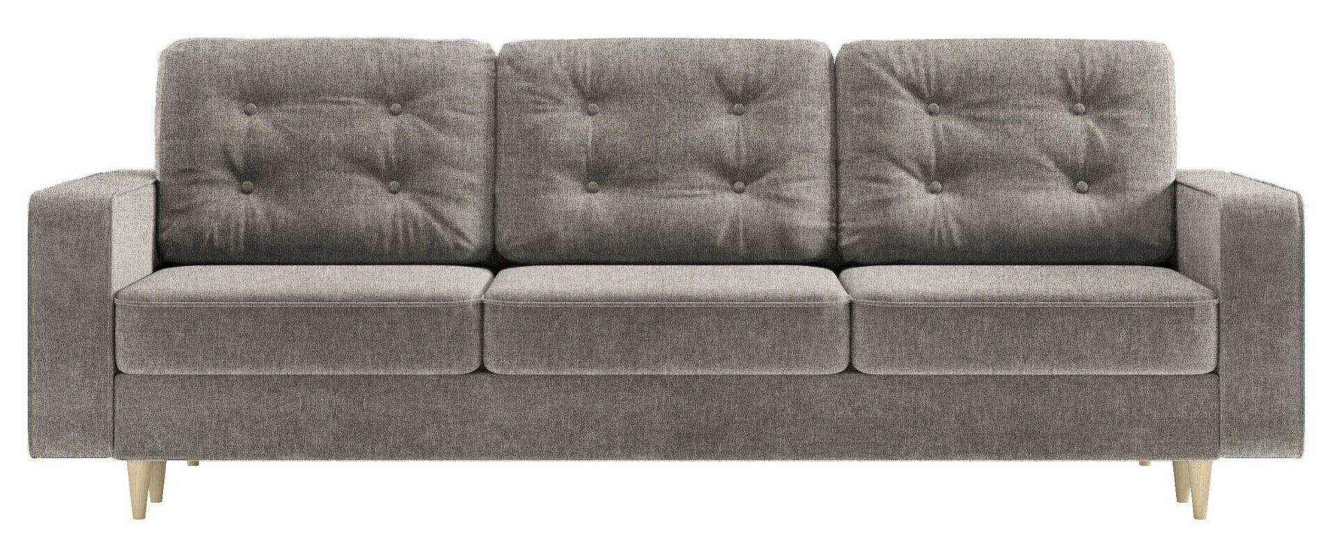 Диван трехместный Феличита, еврокнижка, в цвете серый (Bingo-33)