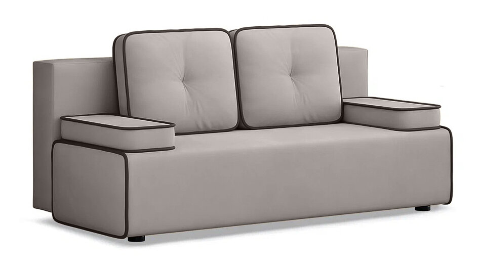 Диван раскладной Аура 8, механизм еврокнижка, в цвете бежевый (Велутто 06)