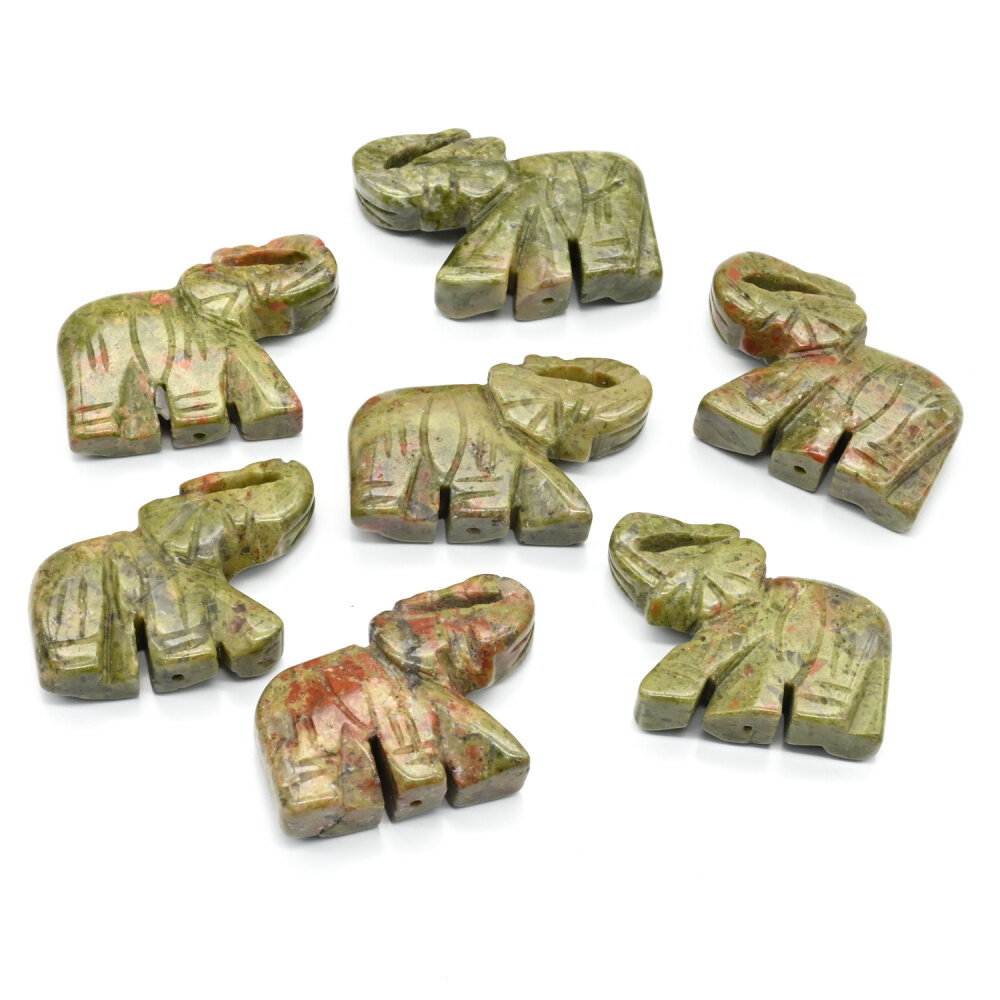 Бусины из унакита Слоник 35*25мм, 1шт