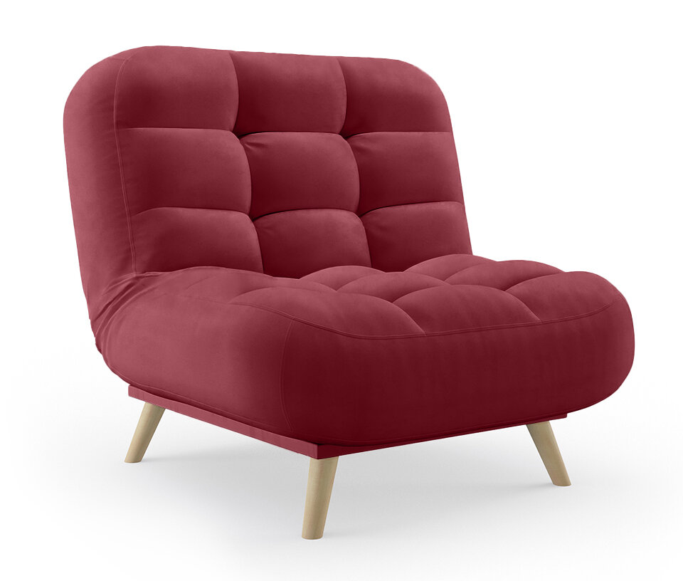 Кресло раскладное без подлокотников в цвете бордовый Фарфалла (Велутто 29)