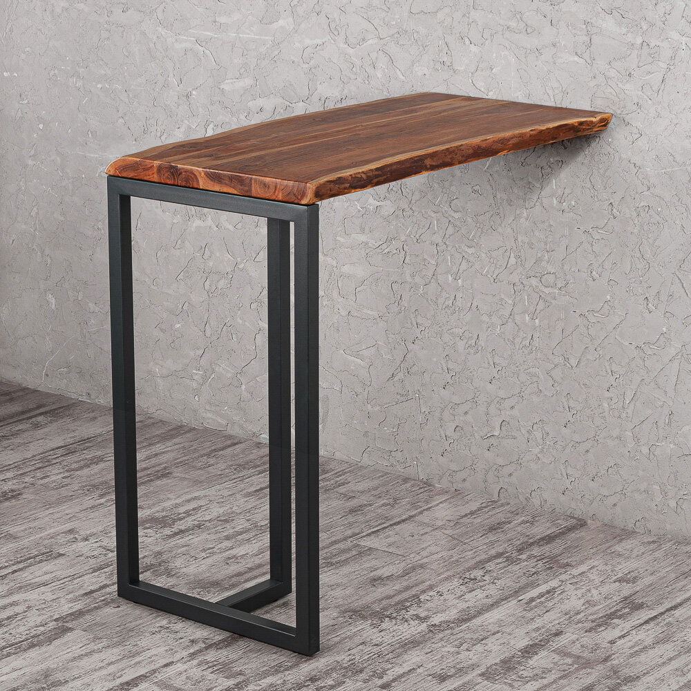 Барная стойка Décor of Today "Гранде", металл, акация, прямоугольная, 120х60х104,5 см