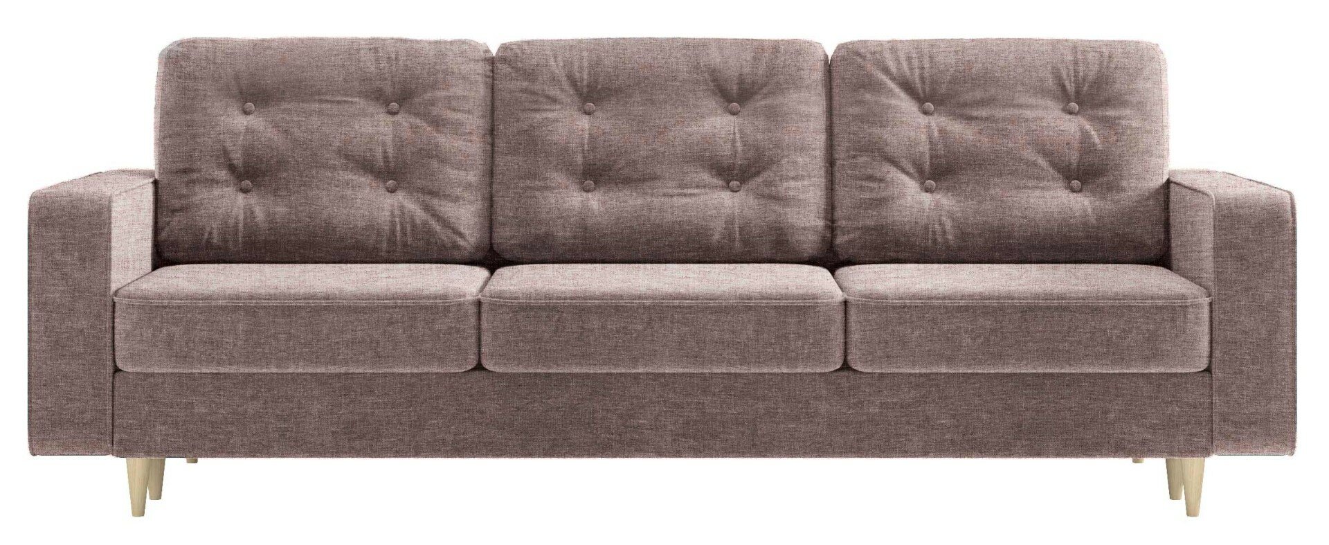 Диван трехместный Феличита, еврокнижка, в цвете коричневый (Savana plus Java)