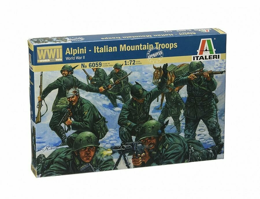 Сборная модель миниатюра / Модель для сборки Italeri / Солдатики Italian Mountain Troops "Alpini"