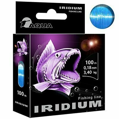 Леска для рыбалки AQUA Iridium 0,18mm 100m ( 1 штука )