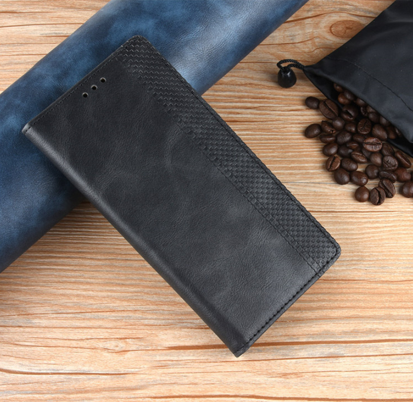 Чехол-книжка MyPads для Nokia XR20 из водоотталкивающей импортной эко-кожи на жёсткой металлической основе, черный