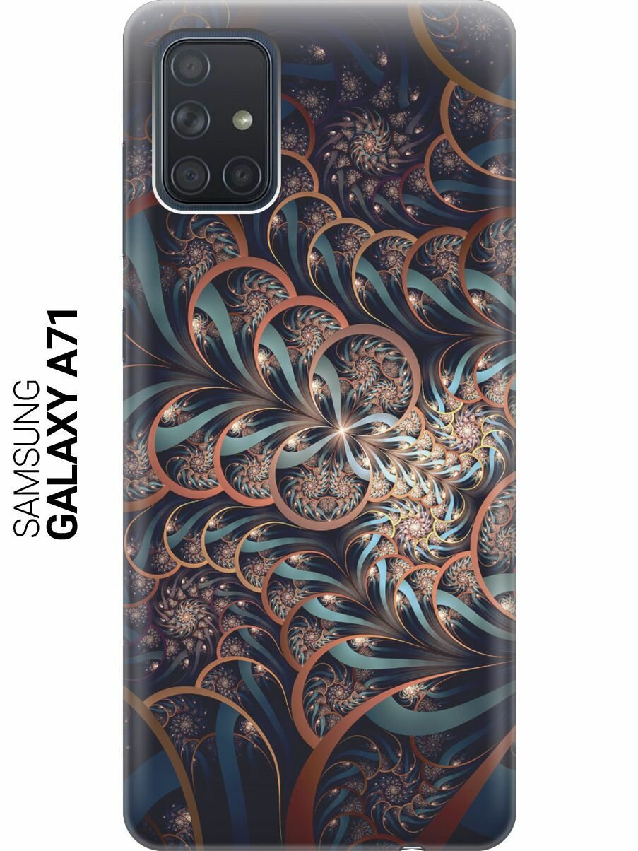 Силиконовый чехол на Samsung Galaxy A71, Самсунг А71 с принтом "Огуречные узоры"