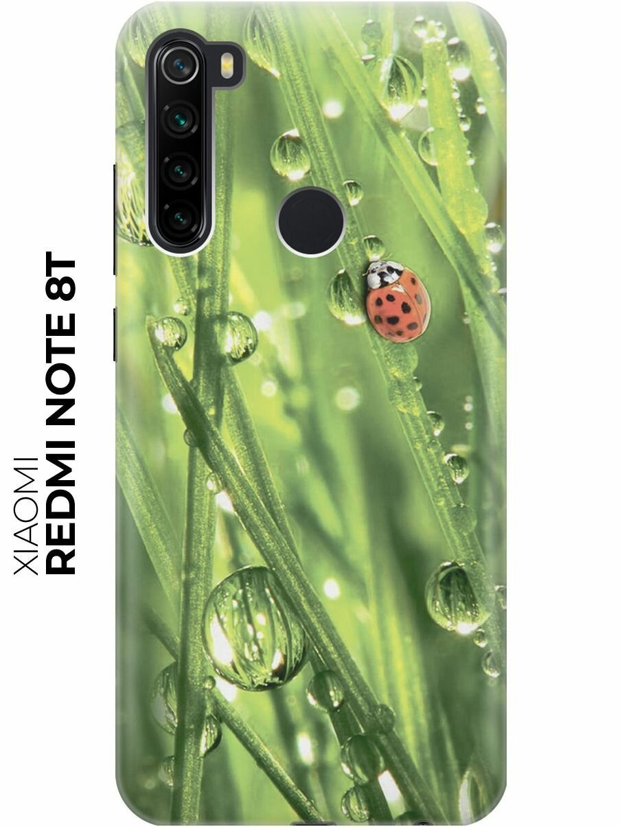 Силиконовый чехол Божья коровка и капельки на Xiaomi Redmi Note 8T / Сяоми Редми Ноут 8Т