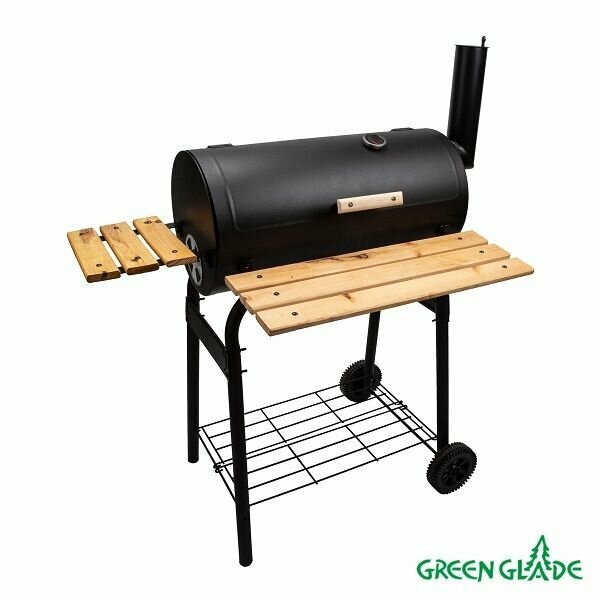 Гриль угольный для барбекю и шашлыка уличный с крышкой, мангал складной большой green glade для дачи и пикника, барбекю переносной многоразовый садовый