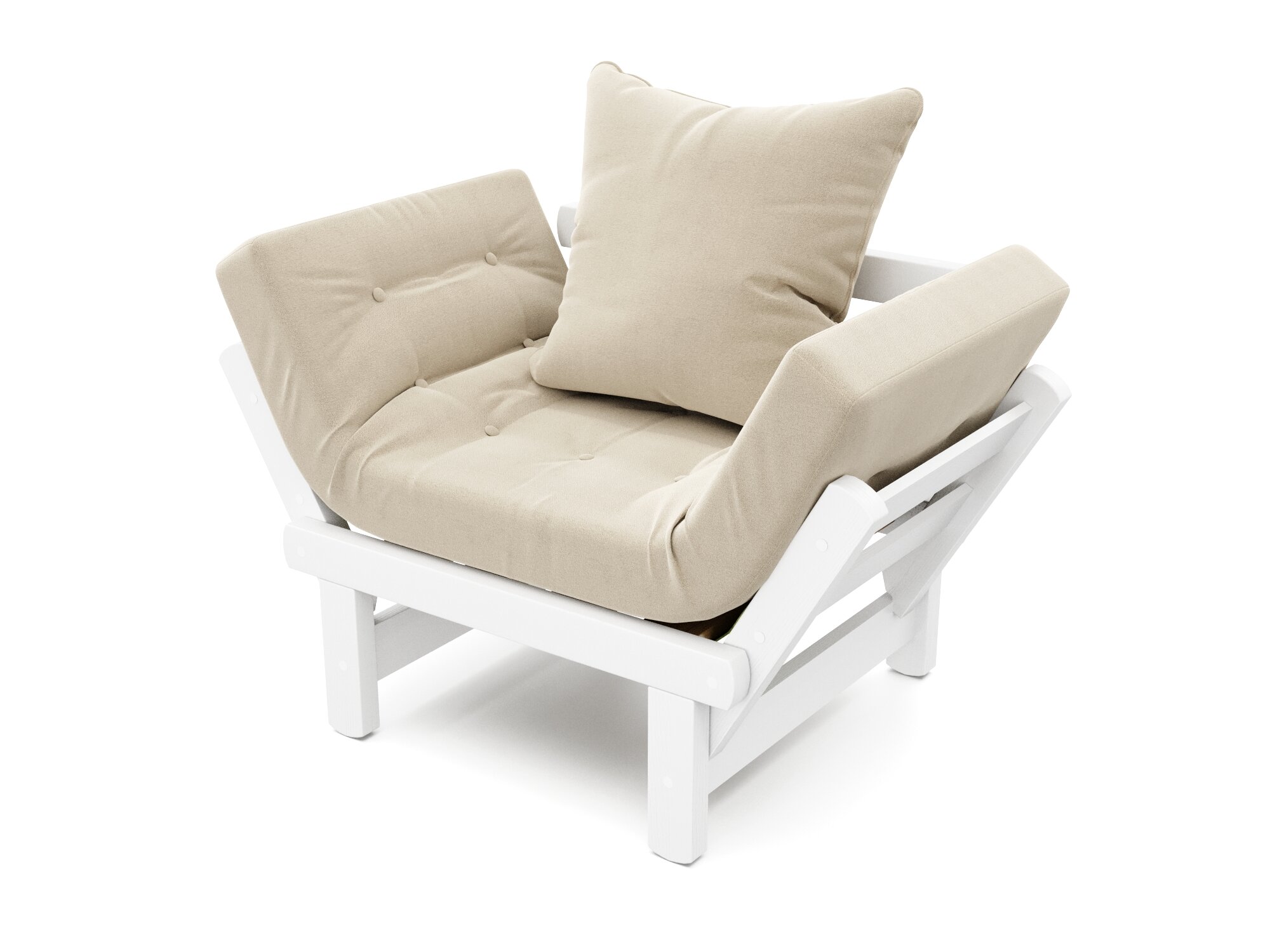 Садовое кресло Soft Element Эльф кремовый , массив дерева, на террасу, на веранду, для дачи, для бани