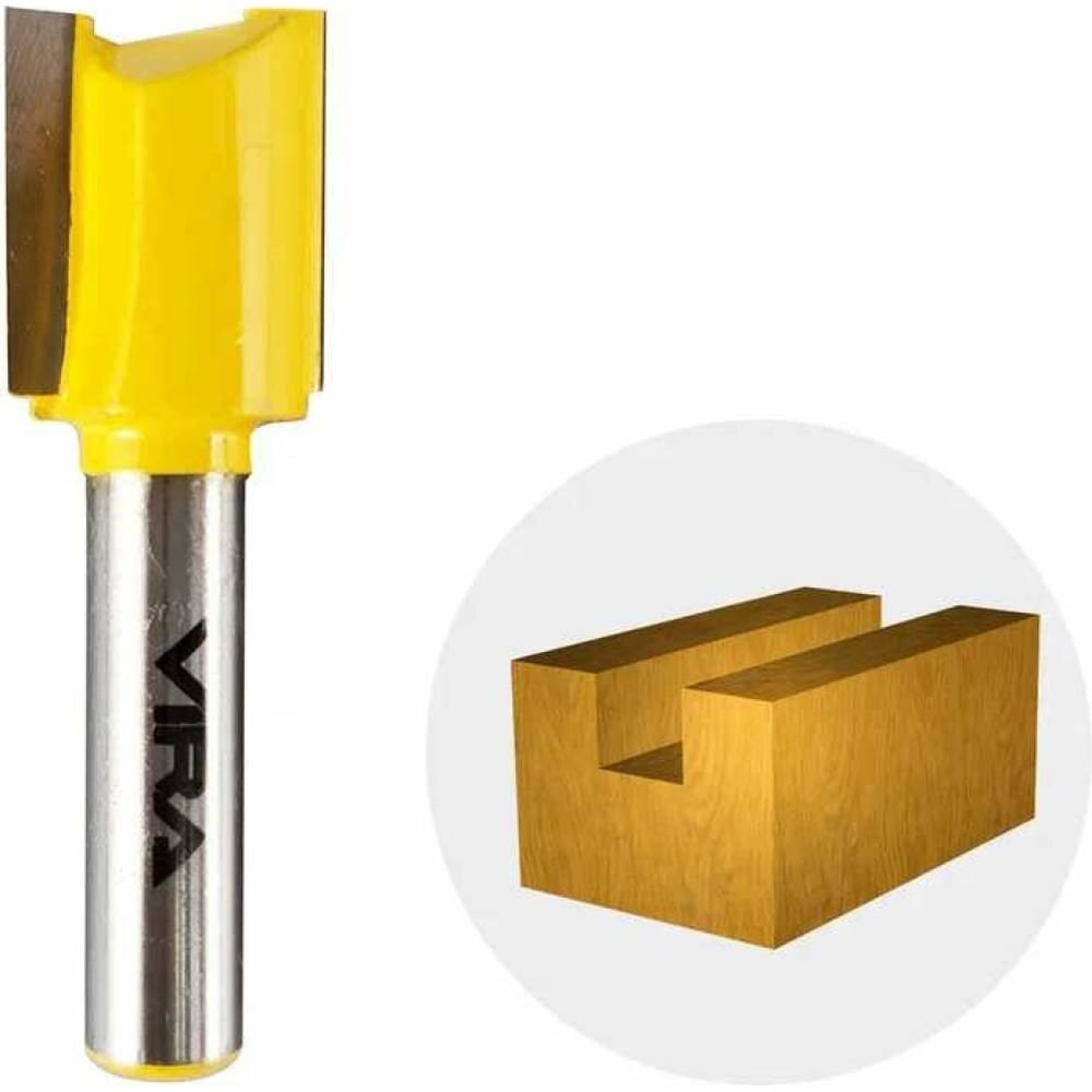 Фреза пазовая прямая (16х19 мм, хвостовик 8 мм) VIRA L553304