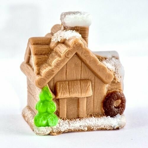 Силиконовая форма для мыла Снежный Домик 3D, для свечей гипса 1шт 7*6*4,5 см