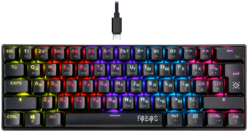 Клавиатура проводная+беспроводная Defender Fobos GK-011 RU [45011 ...