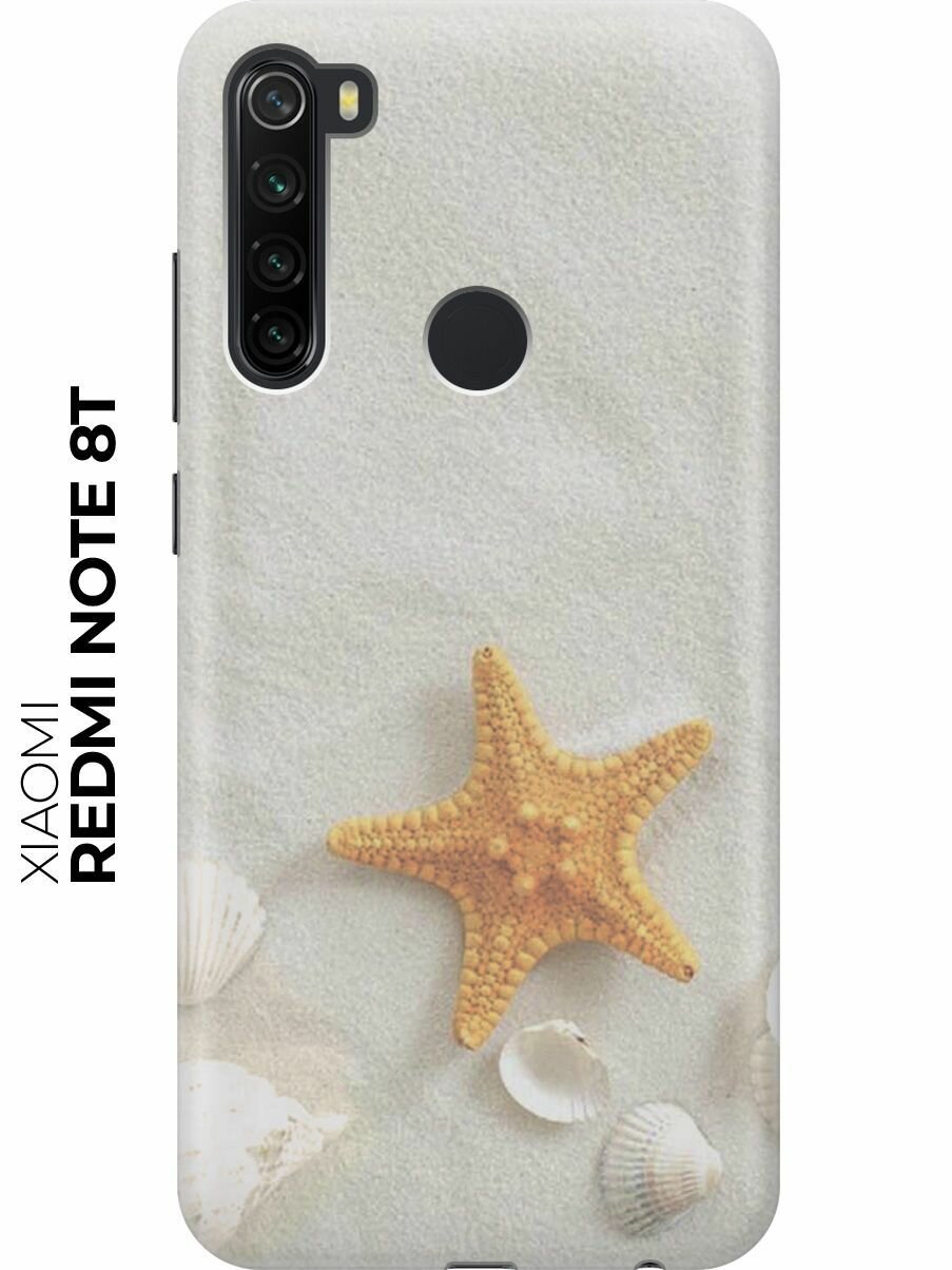 Силиконовый чехол Желтая морская звезда на Xiaomi Redmi Note 8T / Сяоми Редми Ноут 8Т