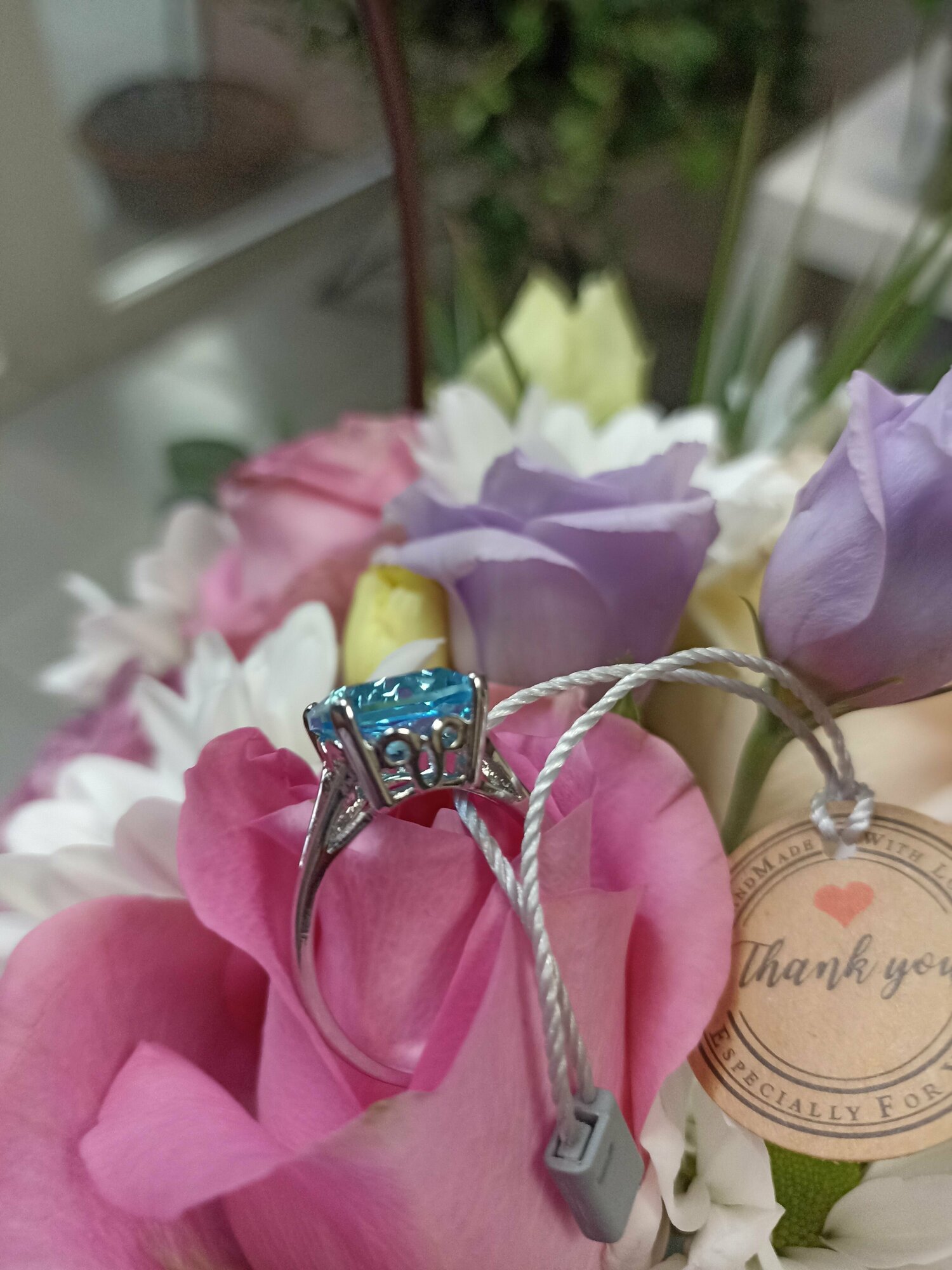 Кольцо, циркон, Swarovski Zirconia