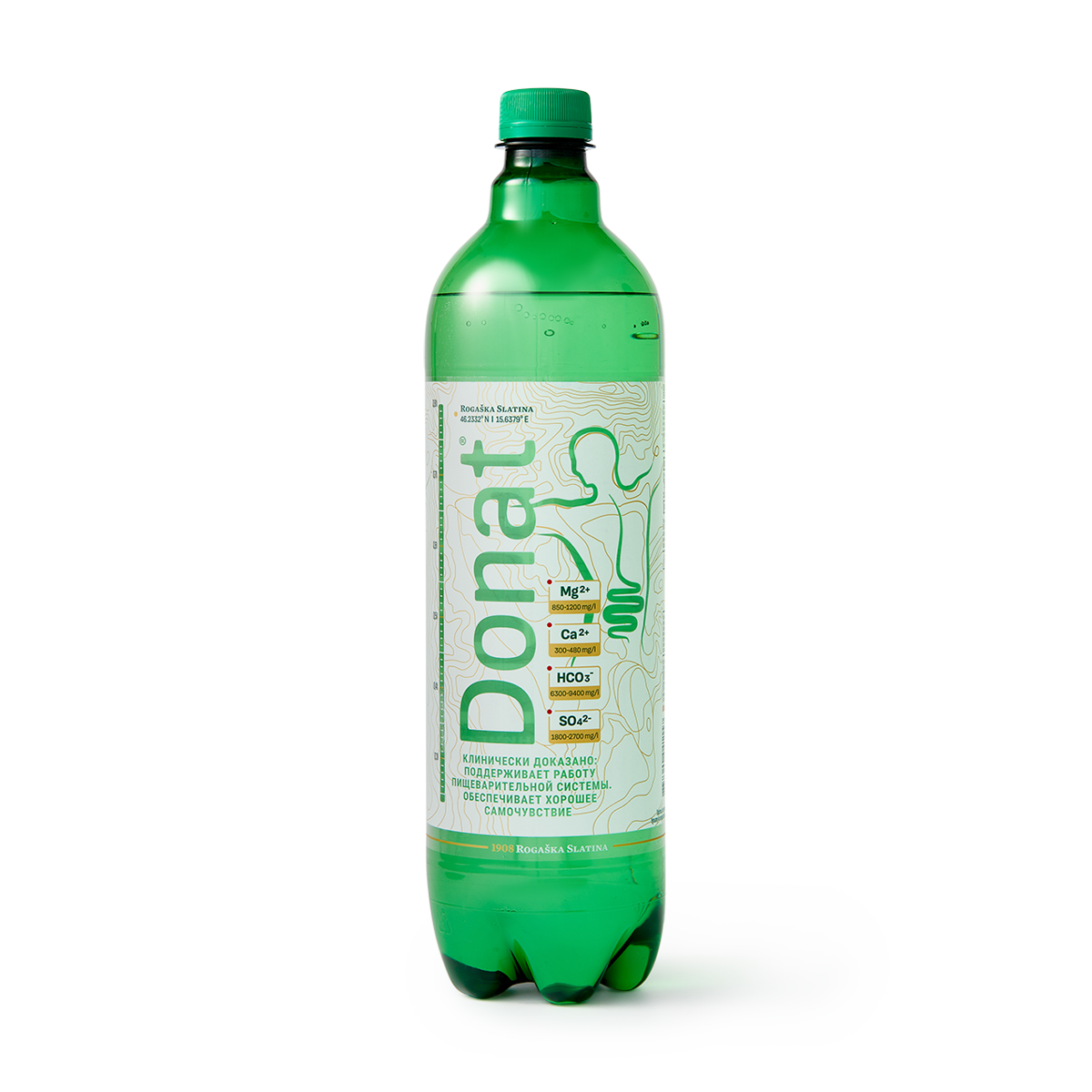 Минеральная вода Donat Mg, газированная, среднеминерализованная, 1 л