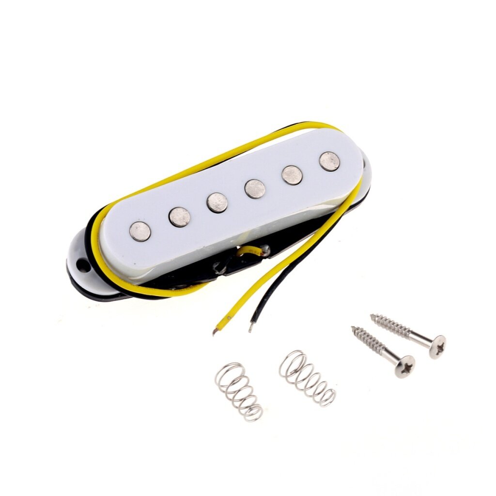 Звукосниматель магнитный сингл, для Fender Strat, бриджевый, белый, Musiclily M270