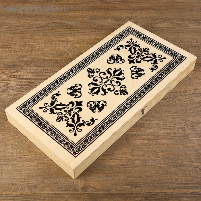 Нарды деревянные большие, настольная игра "Восток", доска дерево 40 х 40 см