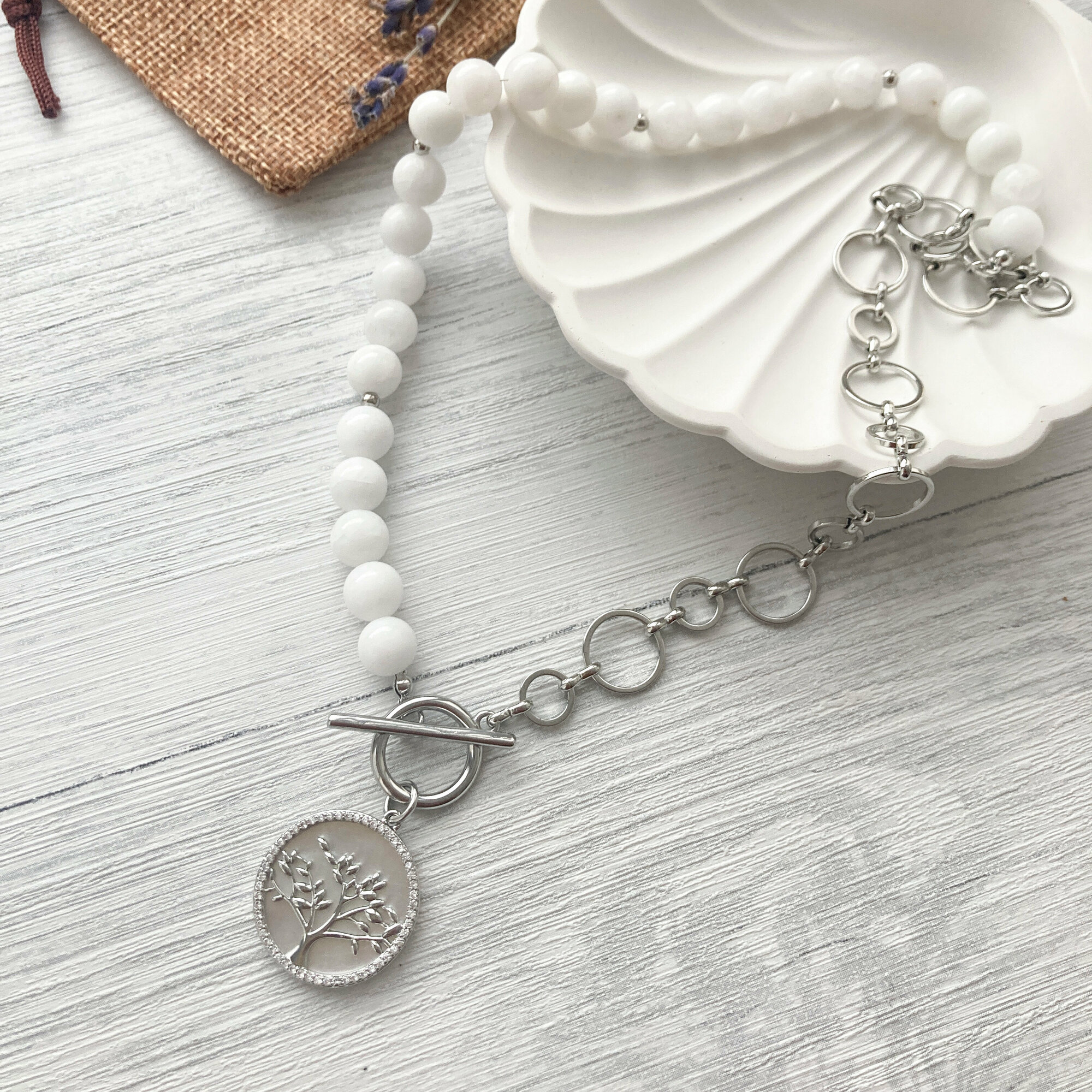 Колье, агат