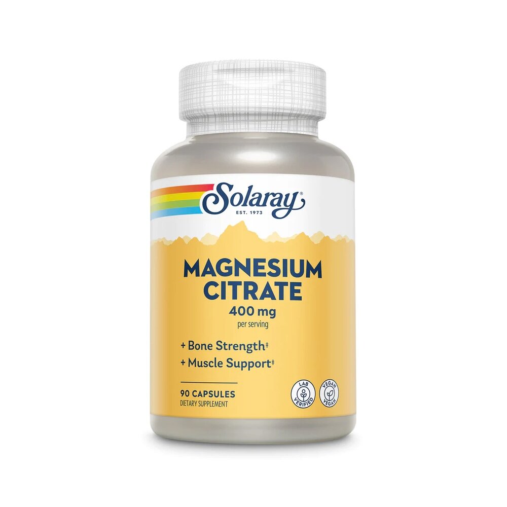Solaray Magnesium Citrate 400mg, 90 капсул