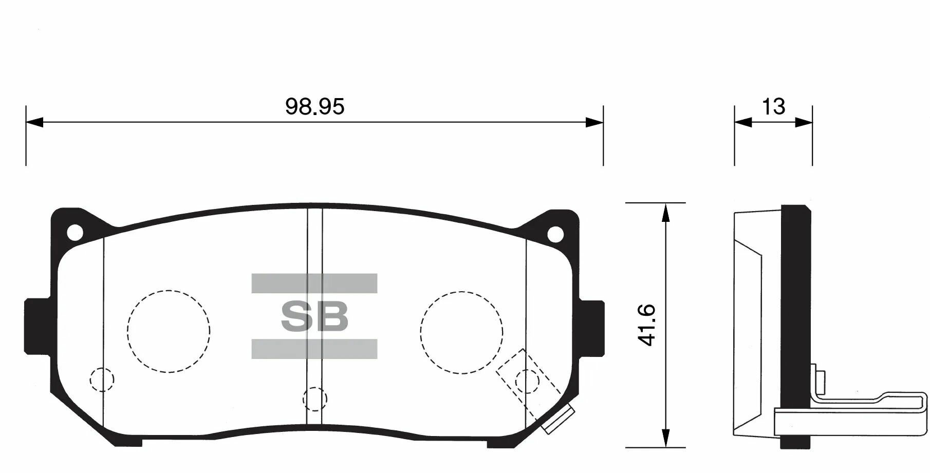 Колодки тормозные KIA SPECTRA/CARENS 00-/CLARUS 96-01/SHUMA 95- задние