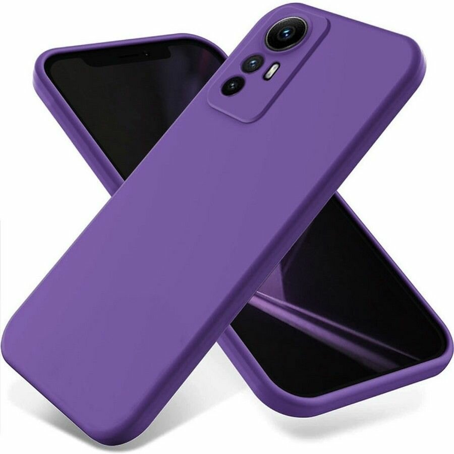 Силиконовая накладка Silky soft-touch для Xiaomi Redmi Note 12S 4G сиреневый
