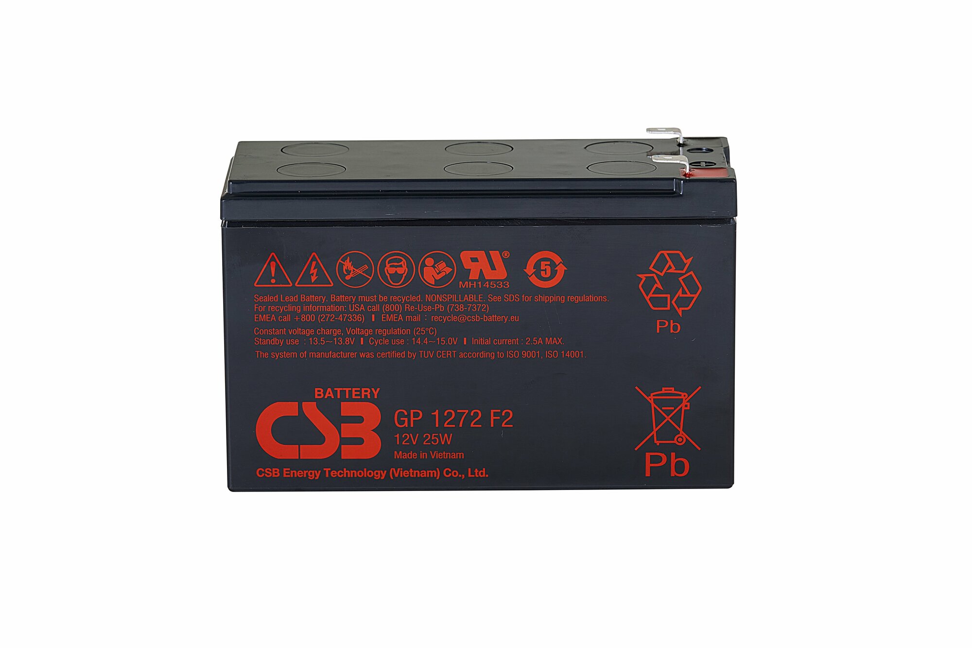 Батарея CSB GP1272 12V 7.2Ah F2 25W