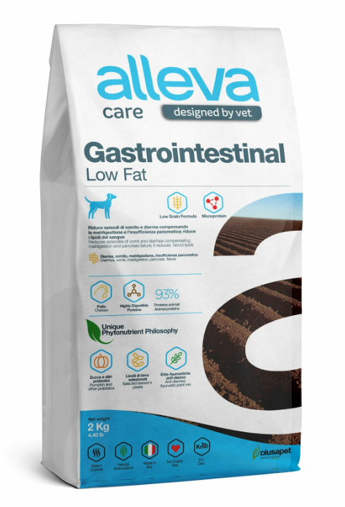 Сухой корм для собак всех возрастов Alleva Care Gastrointestinal Low Fat 2 кг, при нарушениях пищеварения