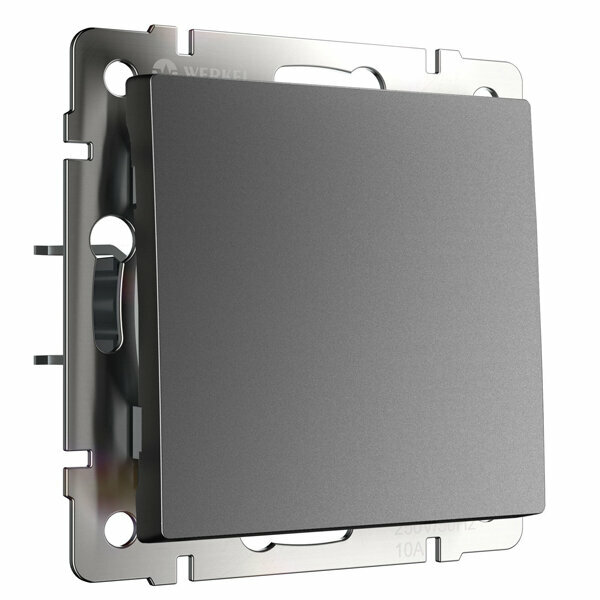 Выключатель встраиваемый одноклавишный WERKEL W1110064 графит матовый