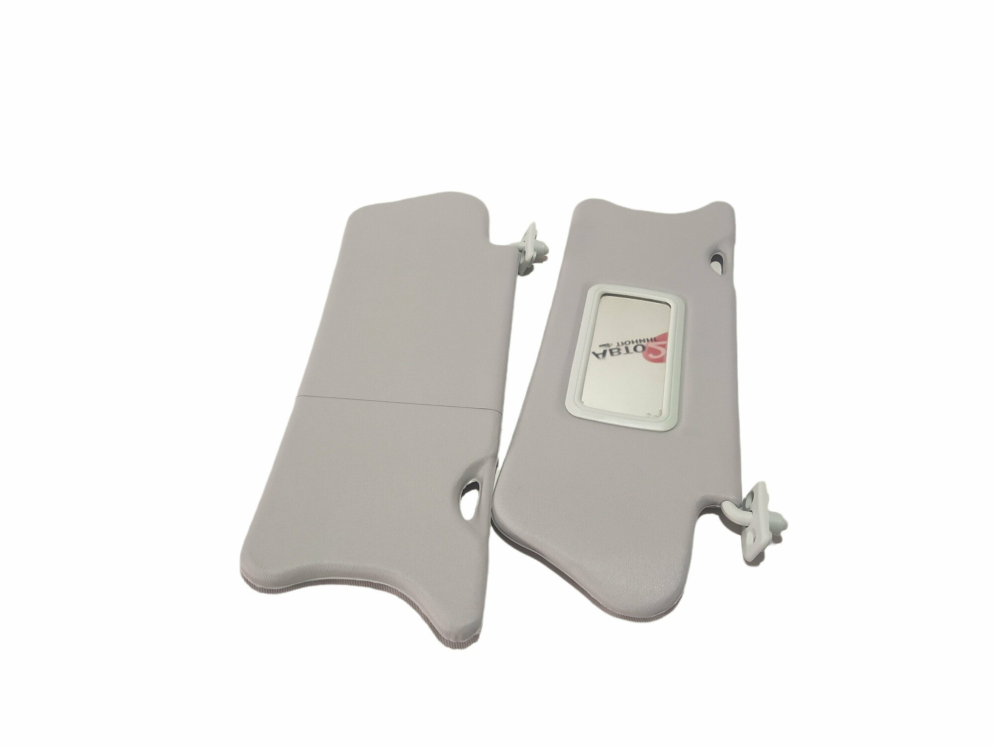 Белые солнцезащитные козырьки с зеркалом для ВАЗ 2110-2112