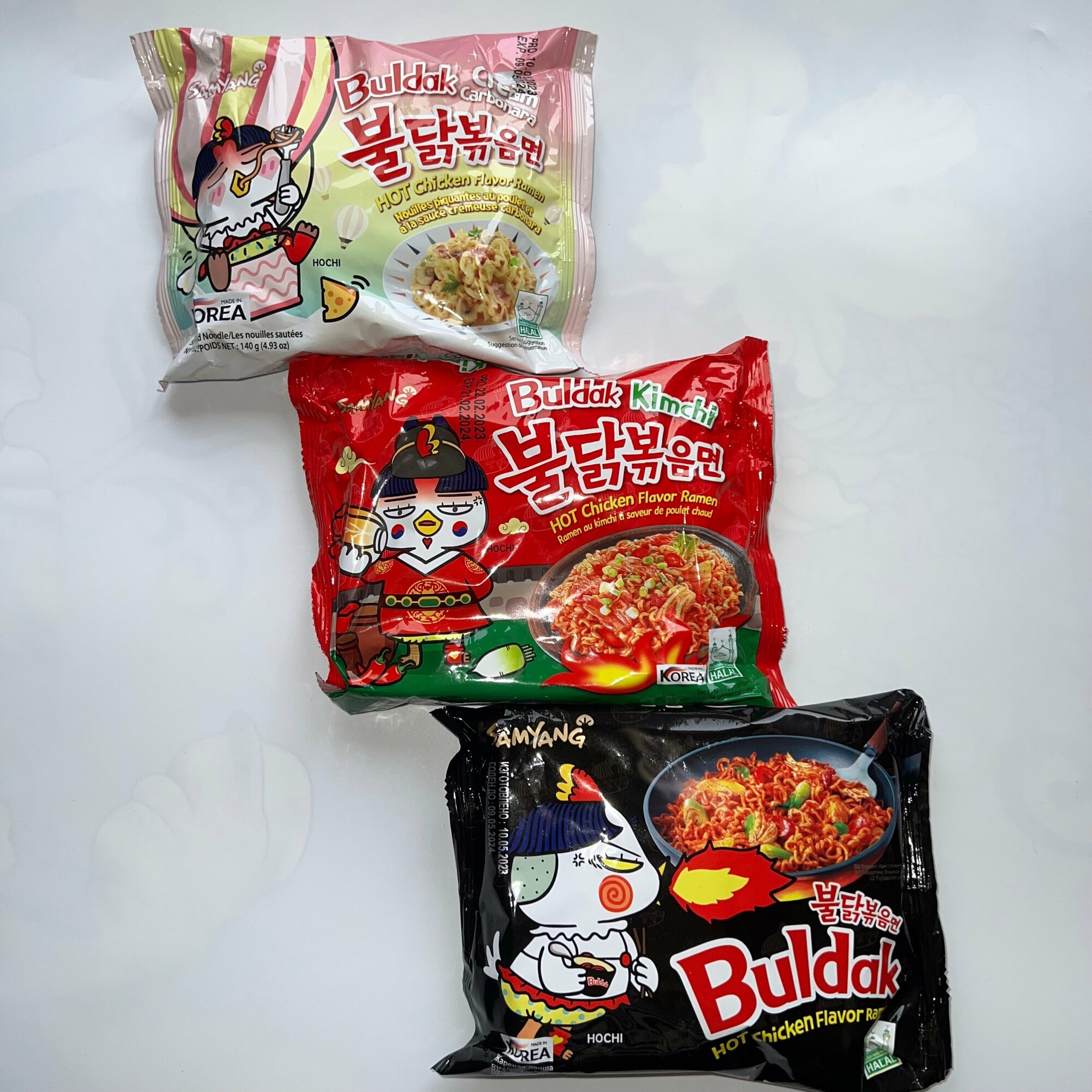 Лапша быстрого приготовления Buldak, 3 шт, Корея