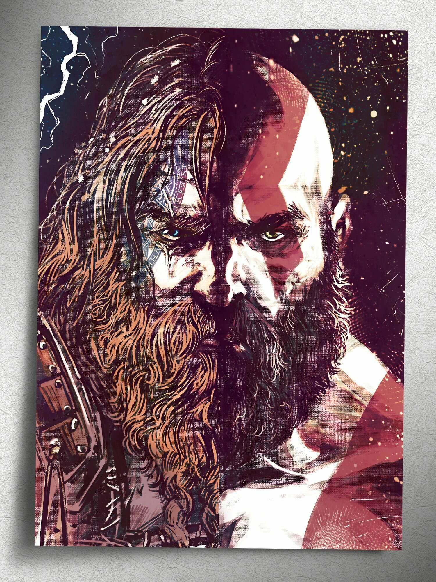 Постер: Кратос - Тор (God of War: Ragnarok)