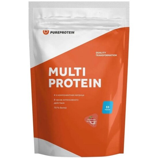 Протеин Pureprotein Pure Protein Multi Protein - клубника со сливками 1000 г
